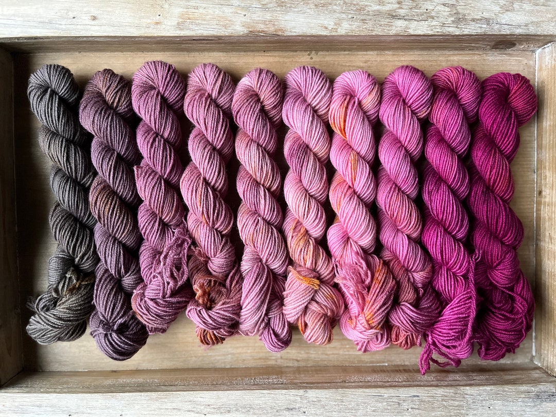 Squishy Sock Base Mini Set Hand Dyed Yarn 10 Minis/20grams/87yards Each ...