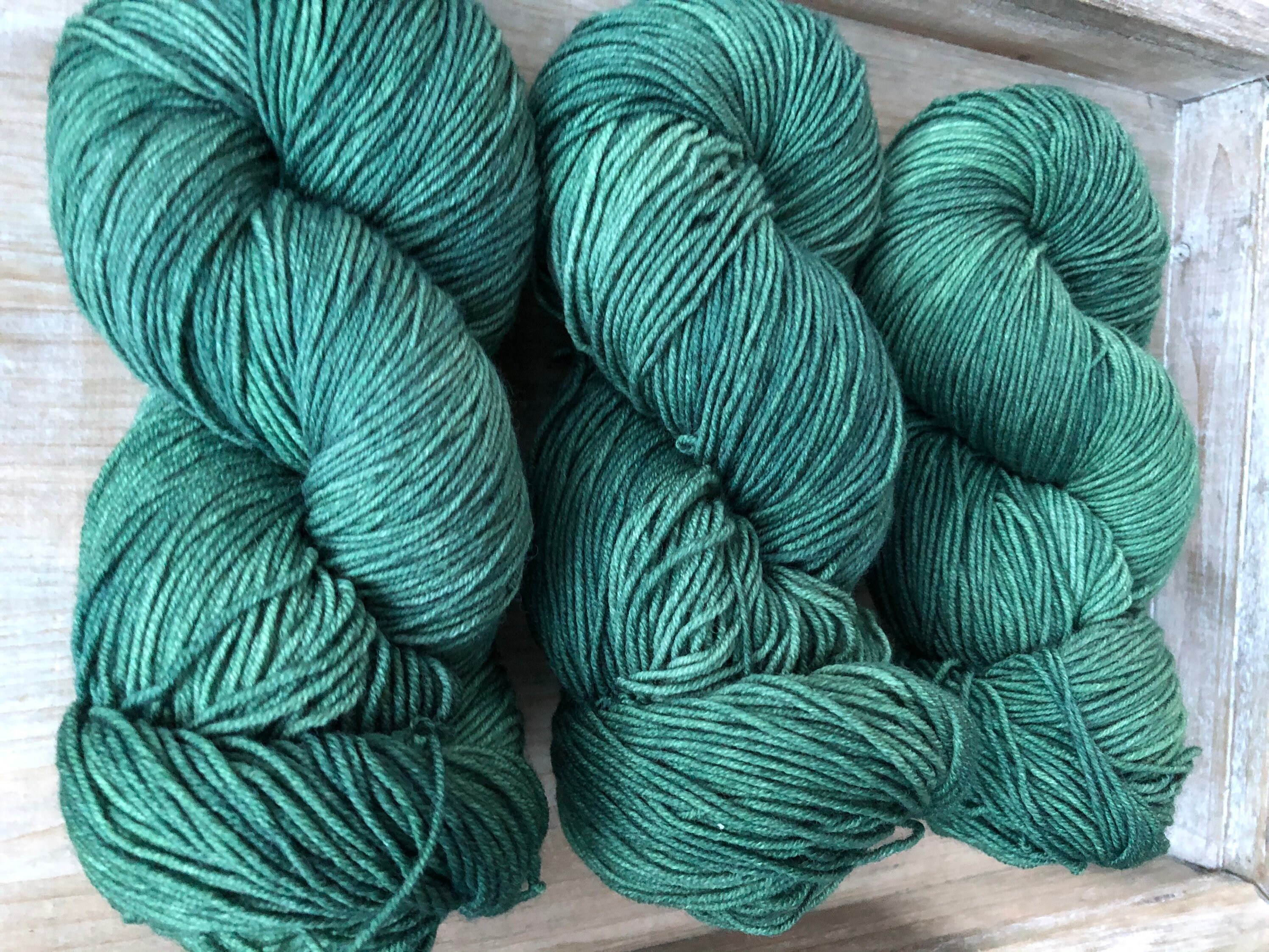 Emerald Green Hand Dyed Yarn | Etsy