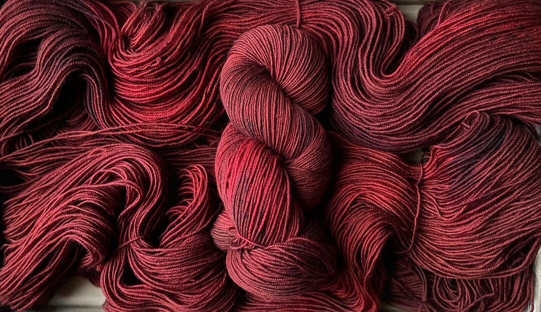 Heritage Red Hand Dyed Yarn - Etsy