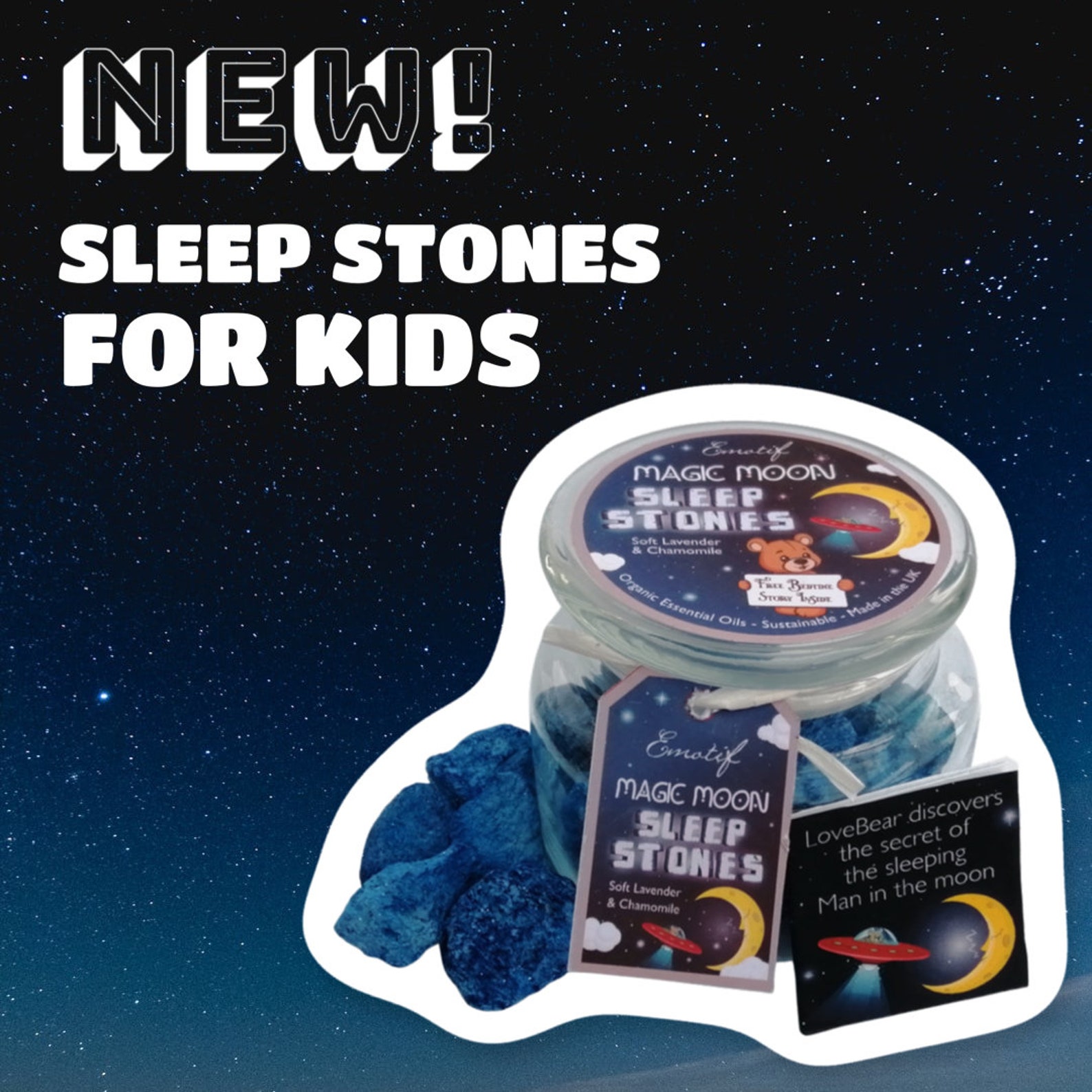 Sleep Stones for Kids With Magic Moon Bedtime Story - Lavender ...