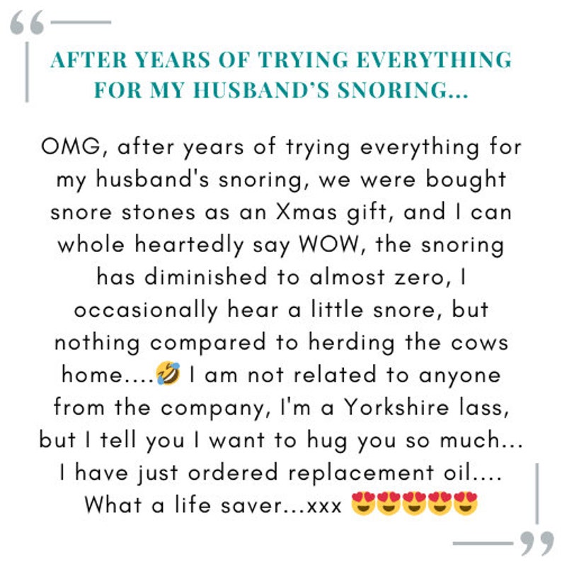 Snore Stones - Natural Anti-snoring Solution - Aromatherapy Sleep Aid ...
