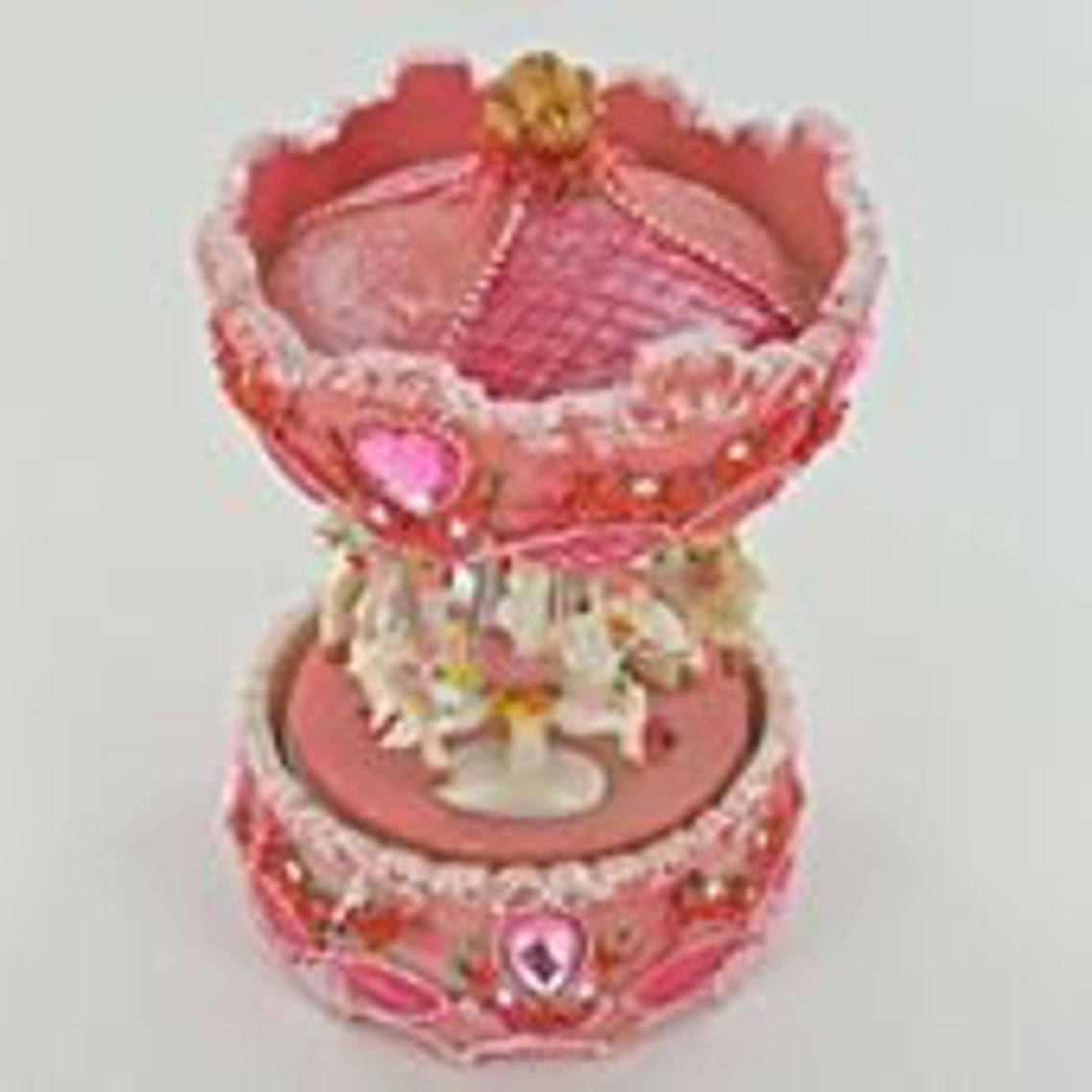 Musical Pink Fairground Carousal Music Box Fairground - Etsy