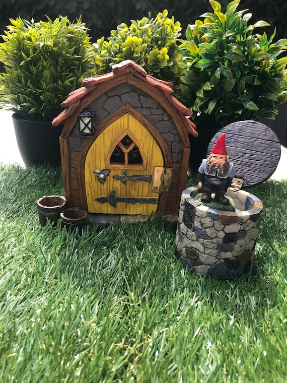Garden Gnome Set Gnome Foyer Gnome Hatch and A Miniature - Etsy
