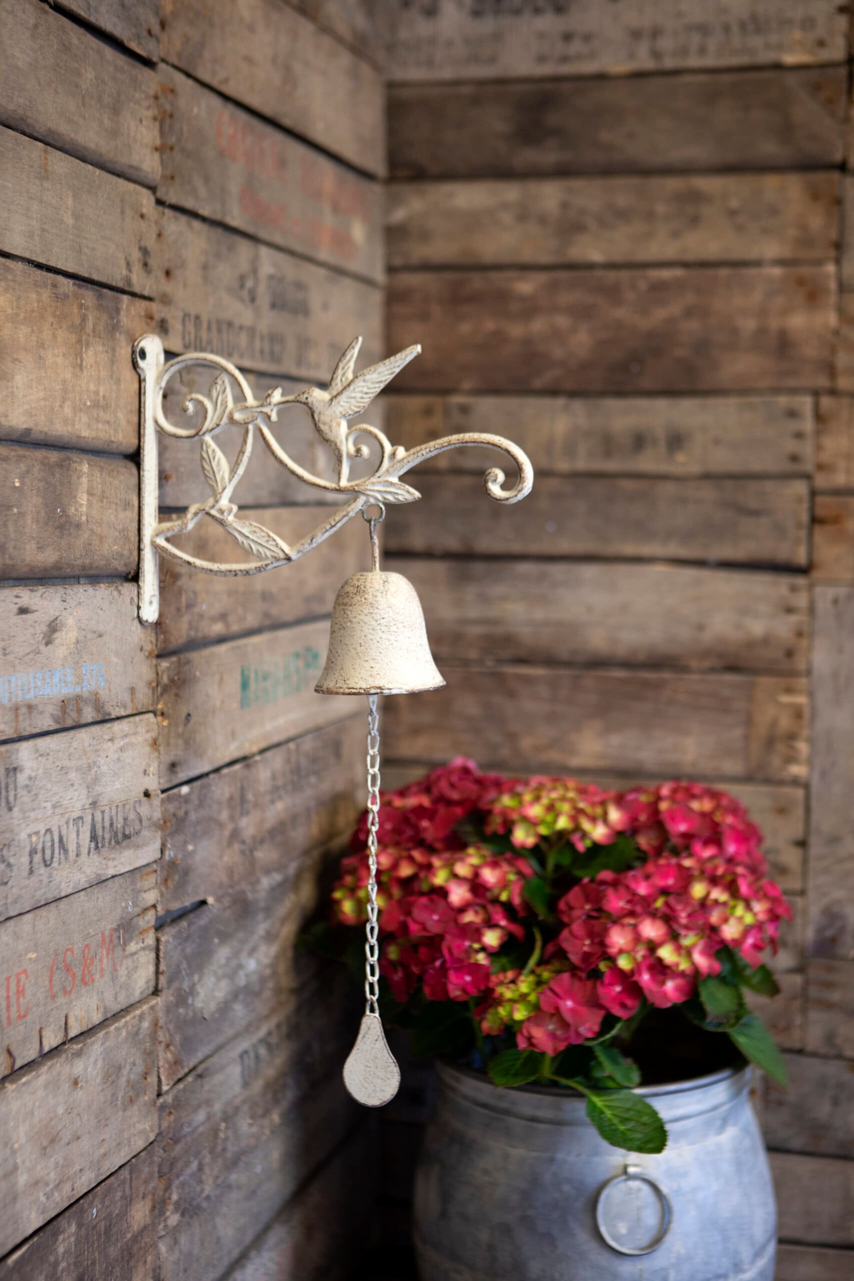 Metal Hummingbird Door Bell, Vintage Style Door Bell, Metal Hummingbird ...