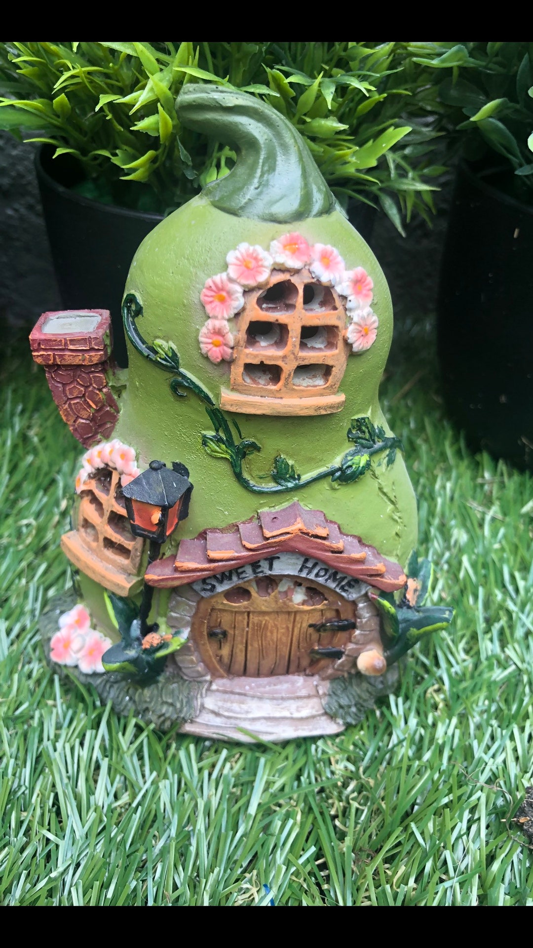 Miniature Fairy Pear House With Lights, Fairy Garden House, Fairy ...