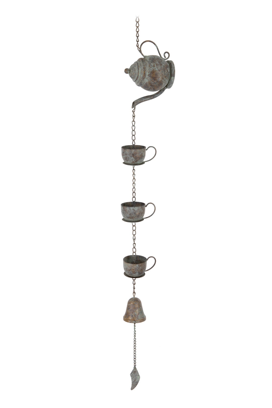 Teapot & Teacup Rain Chain, Hanging Teacup, Garden Ornaments, Garden ...