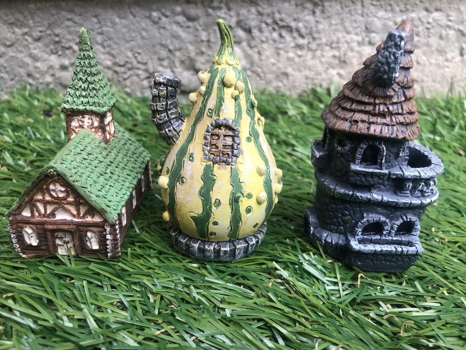 Micro Mini Fairy Garden Set, Fairy Church, Fairy Gourd House, Fairy ...
