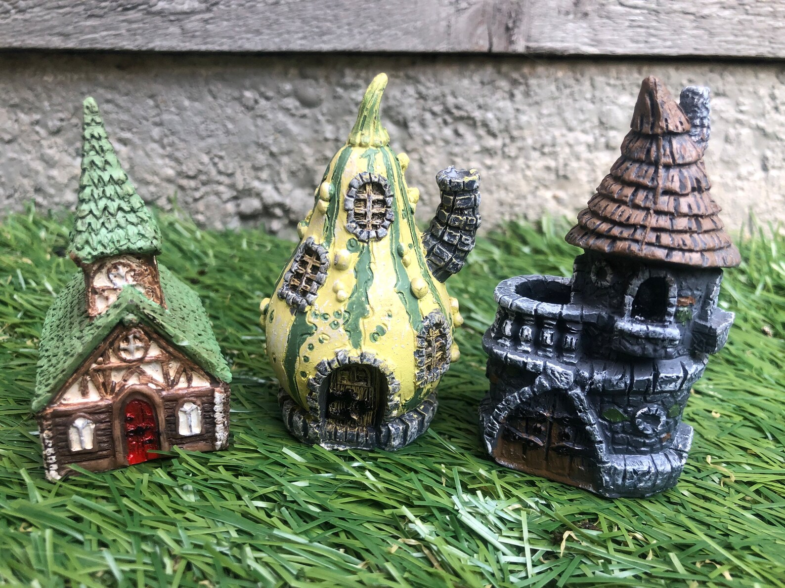 Micro Mini Fairy Garden Set, Fairy Church, Fairy Gourd House, Fairy ...