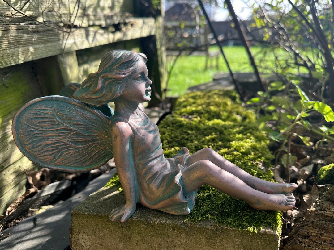 Daydreaming Sitting Down Fairy Ornament, Garden Fairy, Fairy Garden ...