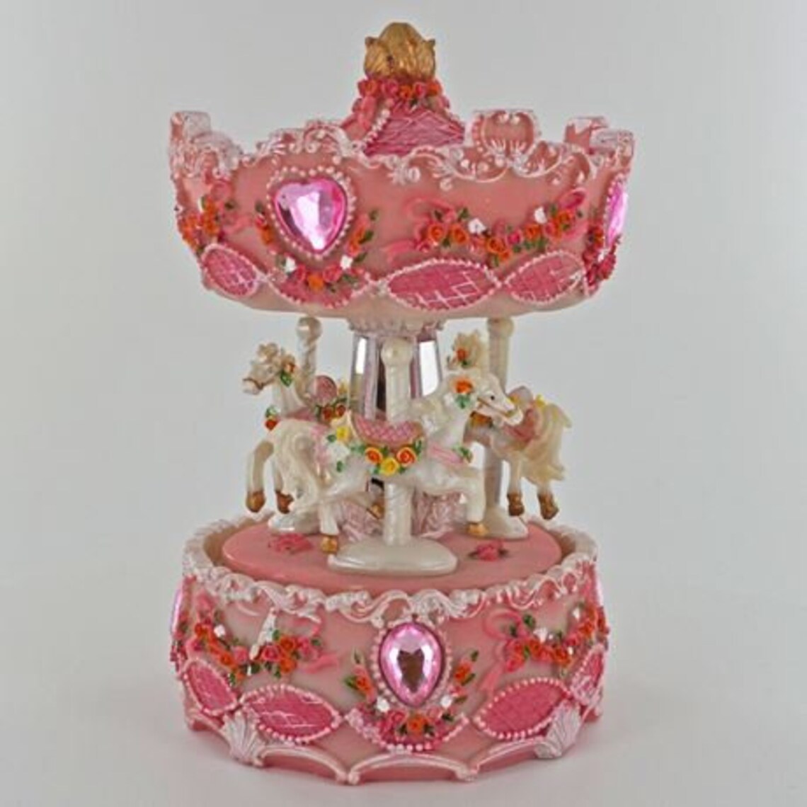 Musical Pink Fairground Carousal Music Box Fairground - Etsy