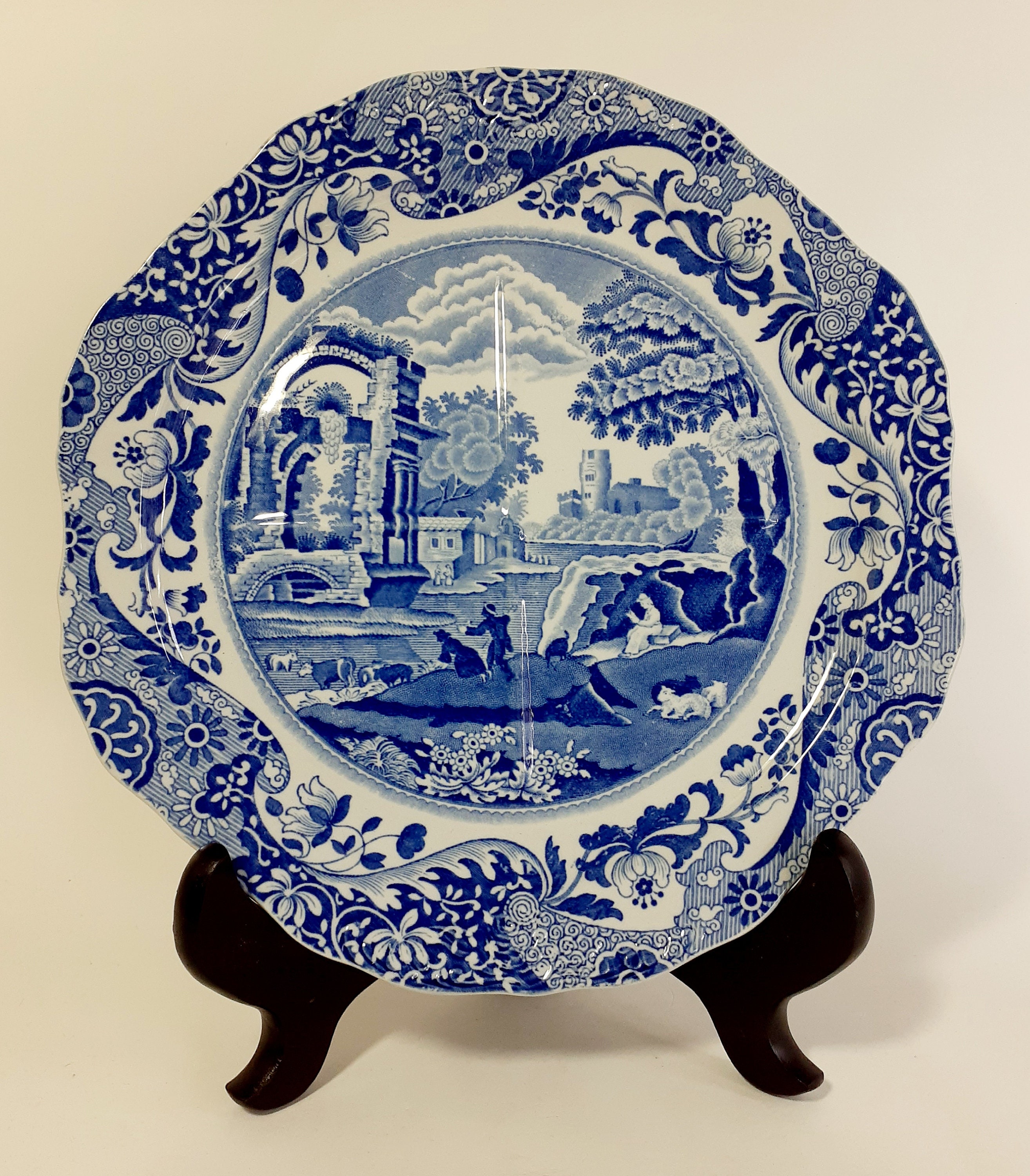Vintage Spode Blue Italian Buffet/sandwich/cake Plate - Etsy