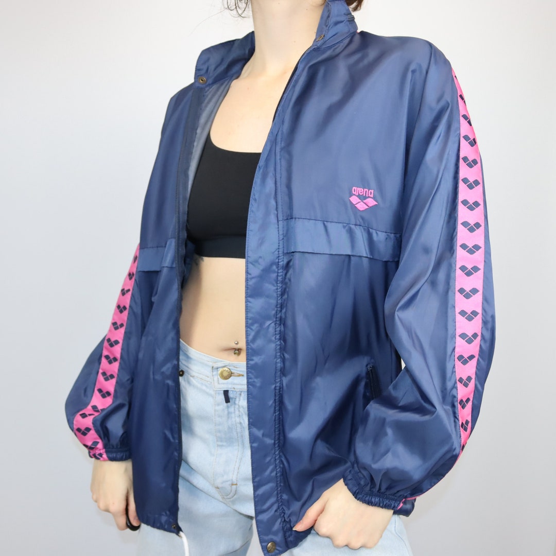 Vintage 80s 90s ARENA Thin Rain Jacket Jacket Dark Blue Pink M - Etsy UK