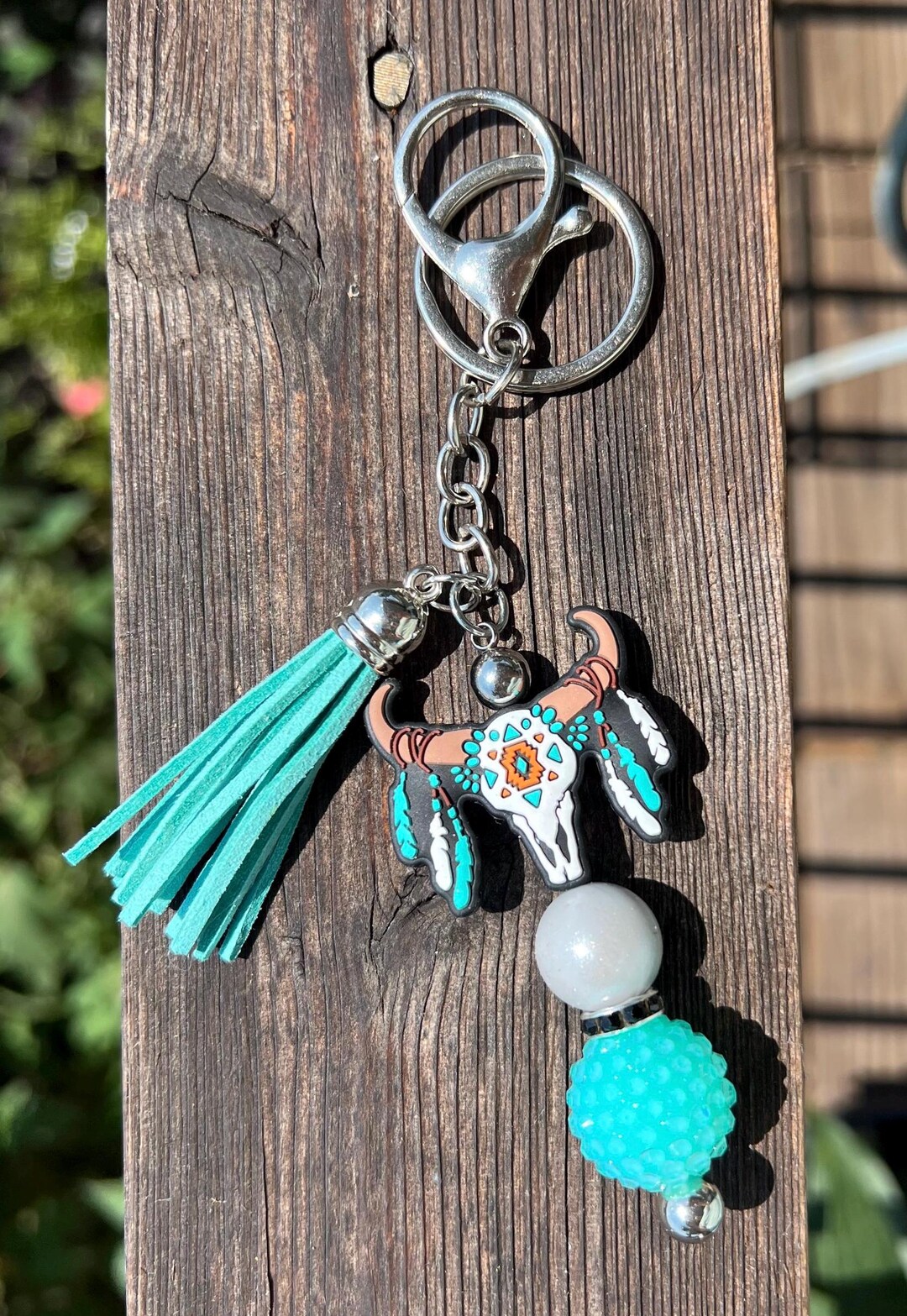 Boho Aztec Keychain - Etsy