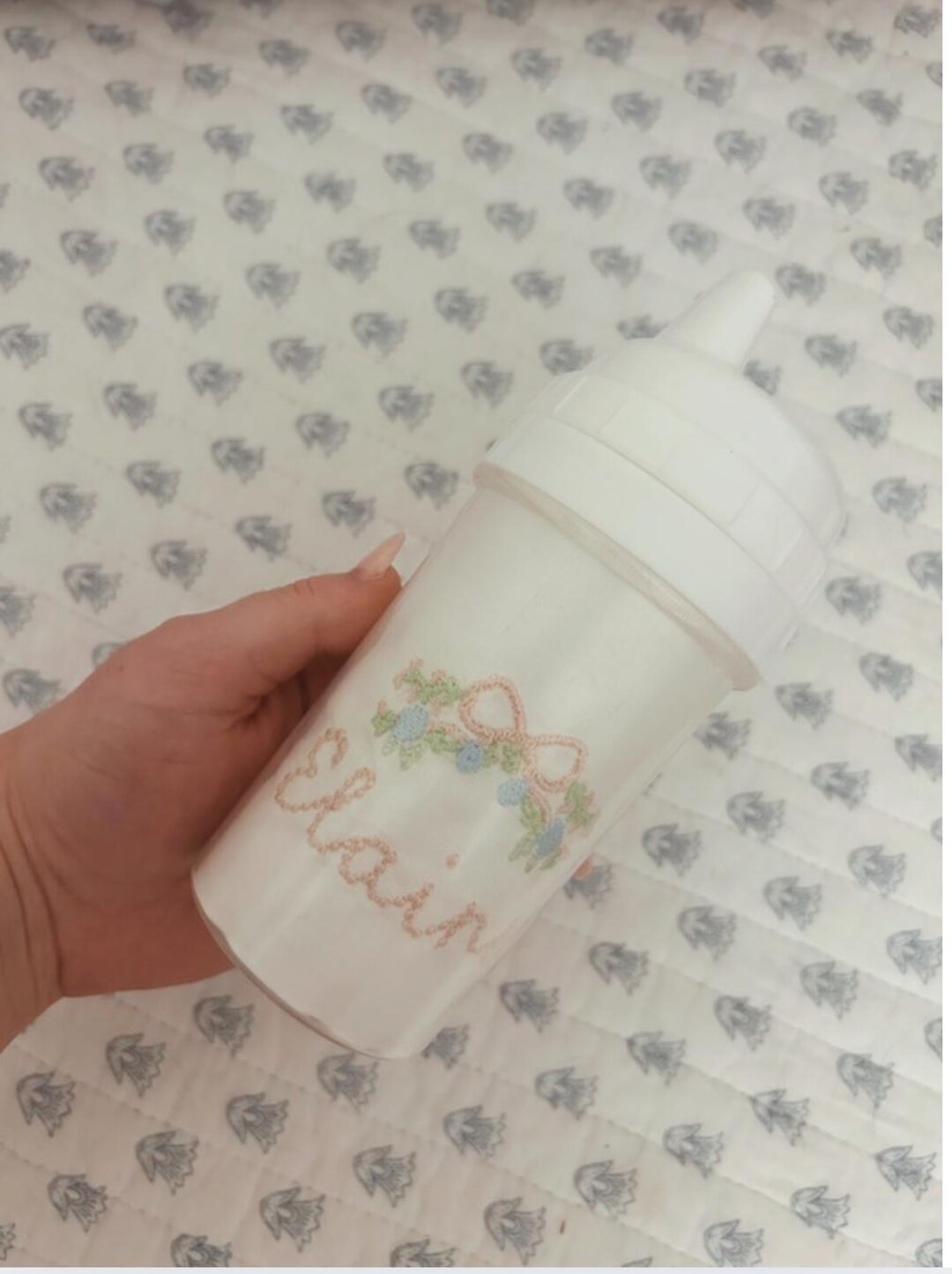 Personalized Baby Sippy Cup With Name | Embroidered Toddler Cup ...