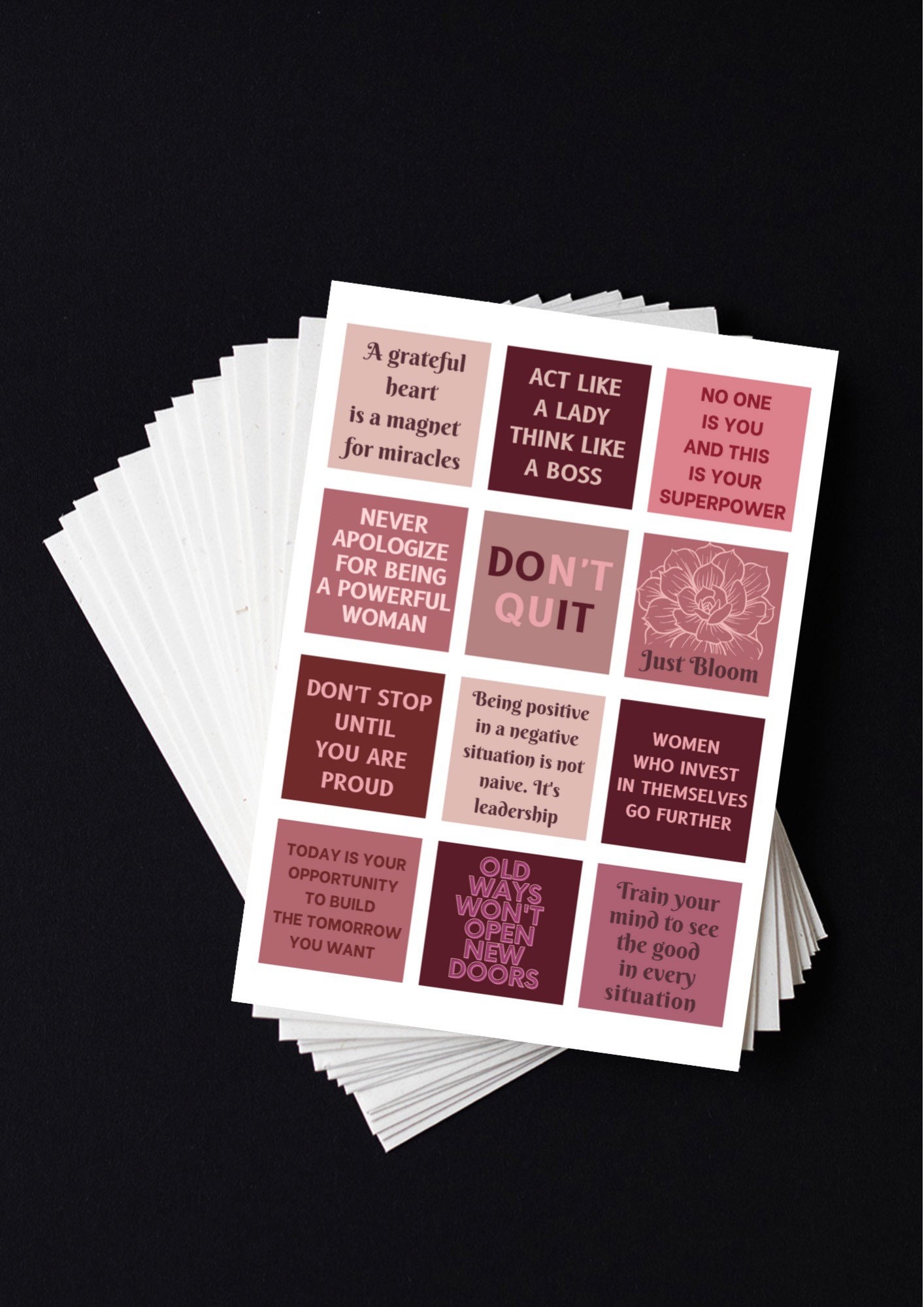 Motivational quote Stickers for Journal Diary Scrapbook | Etsy