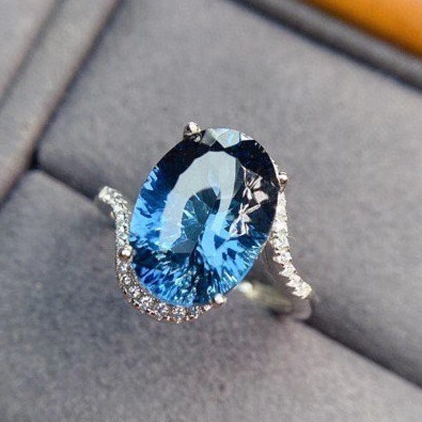 Blue Topaz Rings - Etsy