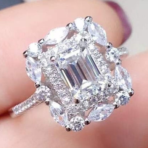 Classic And Gorgeous Moissanite Ring 1ct D Color Vvs1 Sterling Etsy Canada