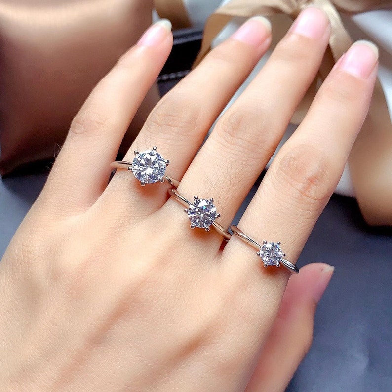 Classic And Gorgeous Moissanite Ring 1ct 2ct D Color Vvs1 Etsy