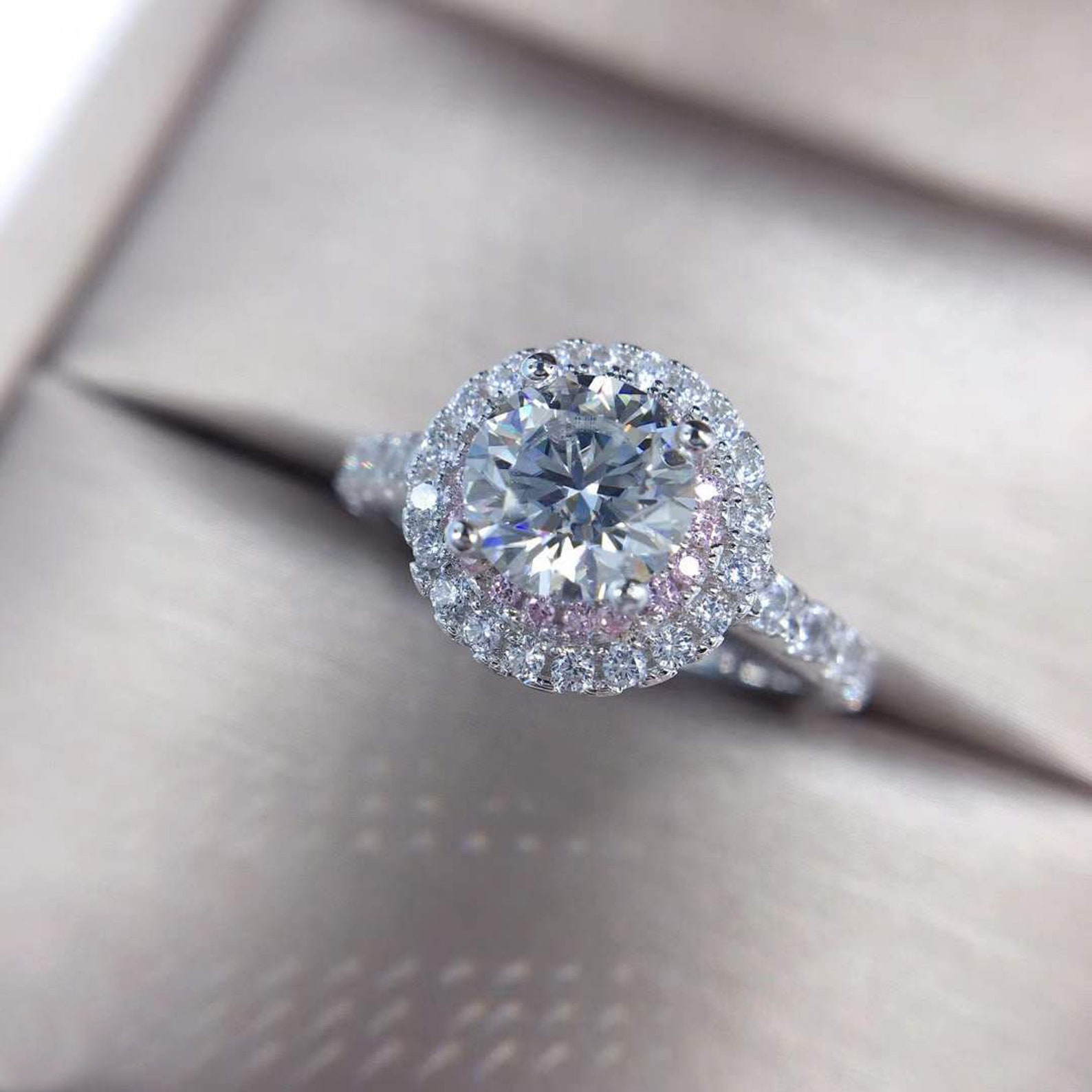 Gorgeous Moissanite Ring 1ct D Color Vvs1 Sterling Silver Etsy