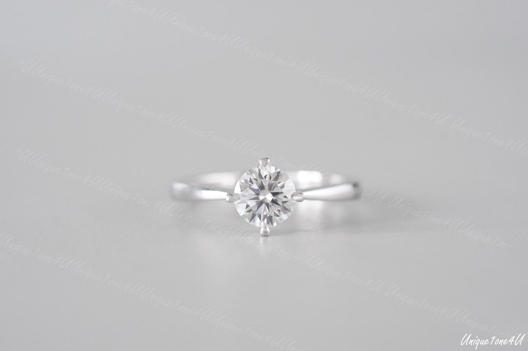 Classic And Gorgeous Moissanite Ring 0 5ct 1ct D Color Vvs1 Etsy