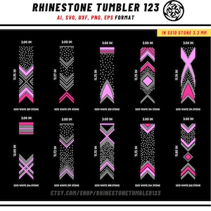 10 Cheer Bow Rhinestone Template With HTV, V Tail, 3 Inch Rhinestone ...