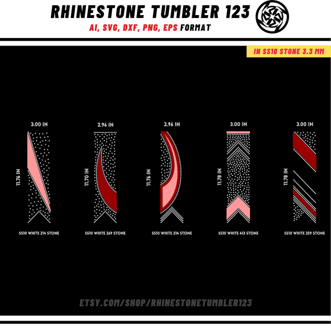 10 Cheer Bow Rhinestone Template With HTV, V Tail, 3 Inch Rhinestone ...