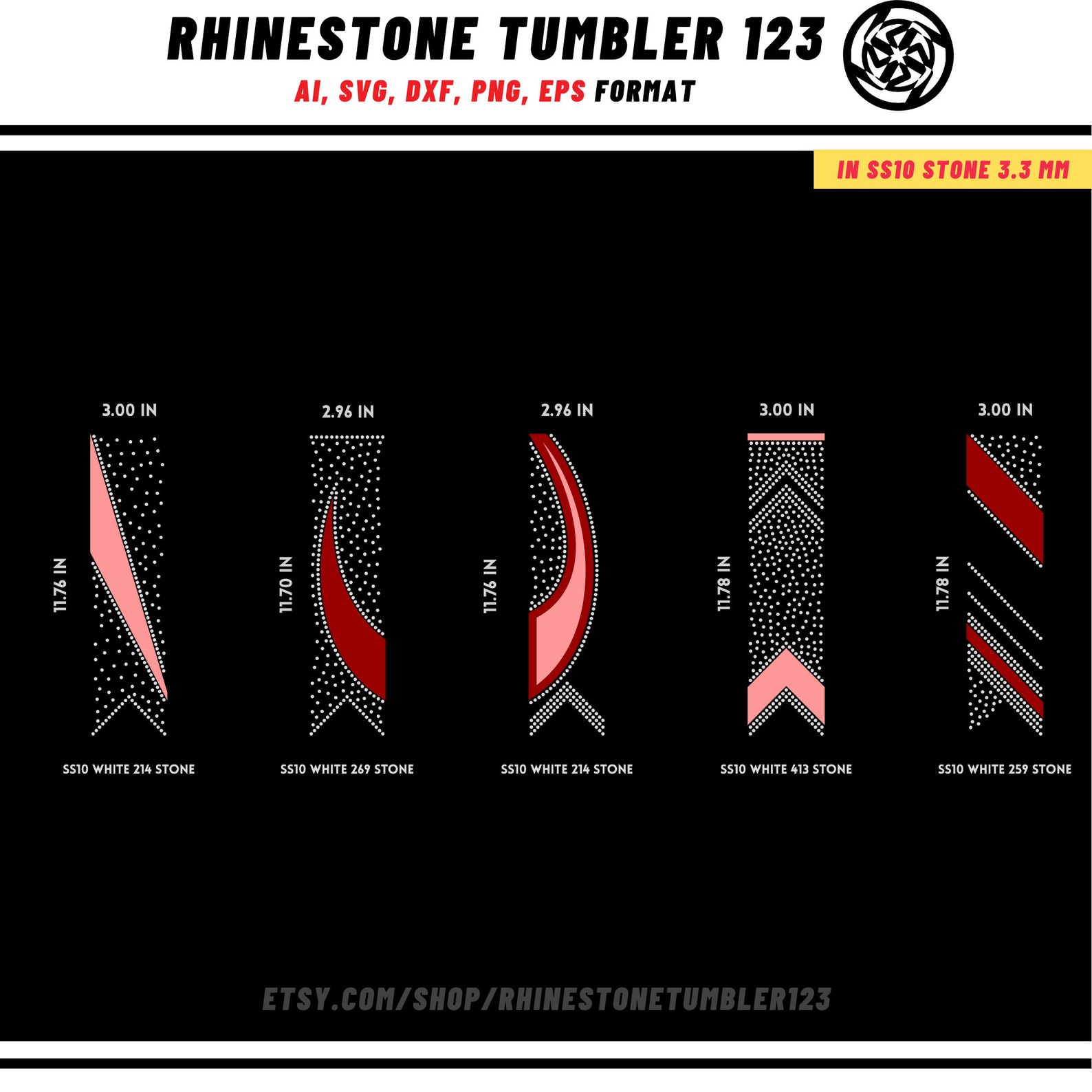 10 Cheer Bow Rhinestone Template With HTV, V Tail, 3 Inch Rhinestone ...