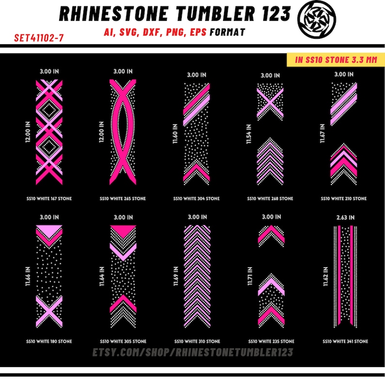 10 Cheer Bow Rhinestone Template With HTV, V Tail, 3 Inch Rhinestone ...