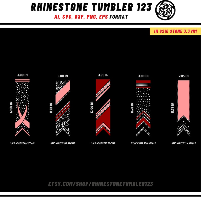 10 Cheer Bow Rhinestone Template With HTV, V Tail, 3 Inch Rhinestone ...