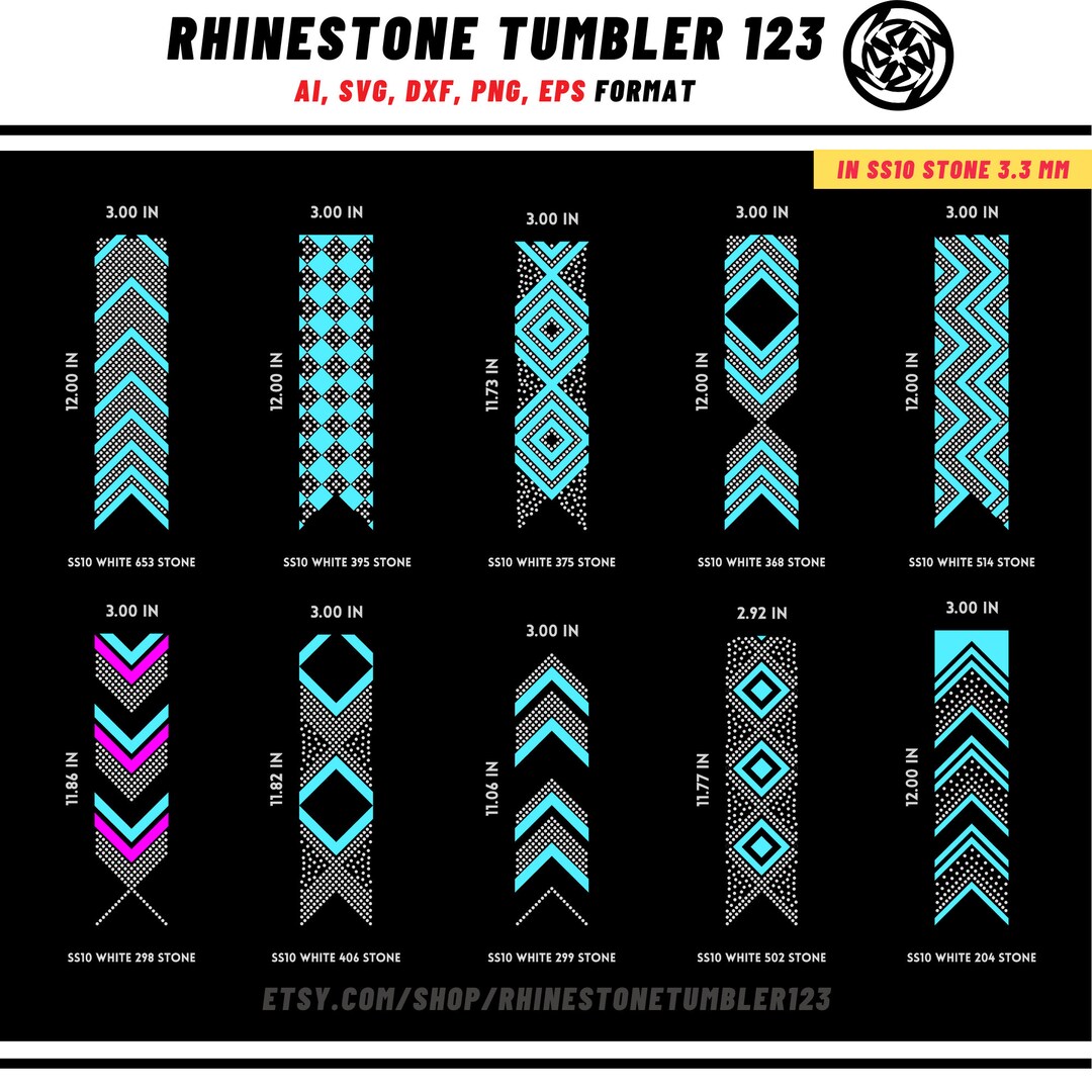 10 Cheer Bow Rhinestone Template With HTV, V Tail, 3 Inch Rhinestone ...