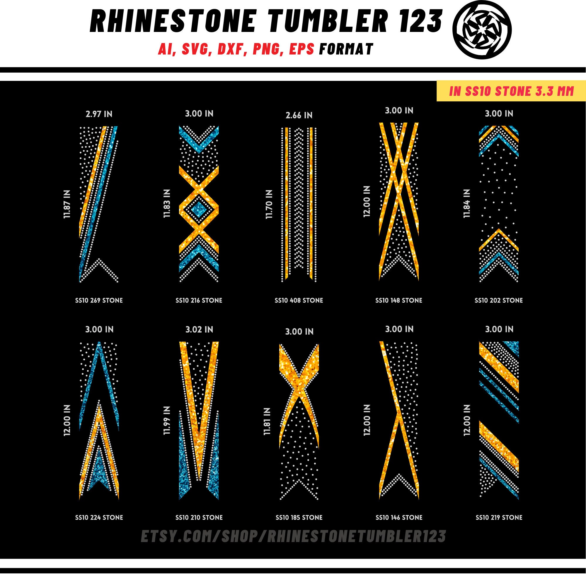 10 Cheer Bow Rhinestone Template With HTV, V Tail, 3 Inch Rhinestone ...