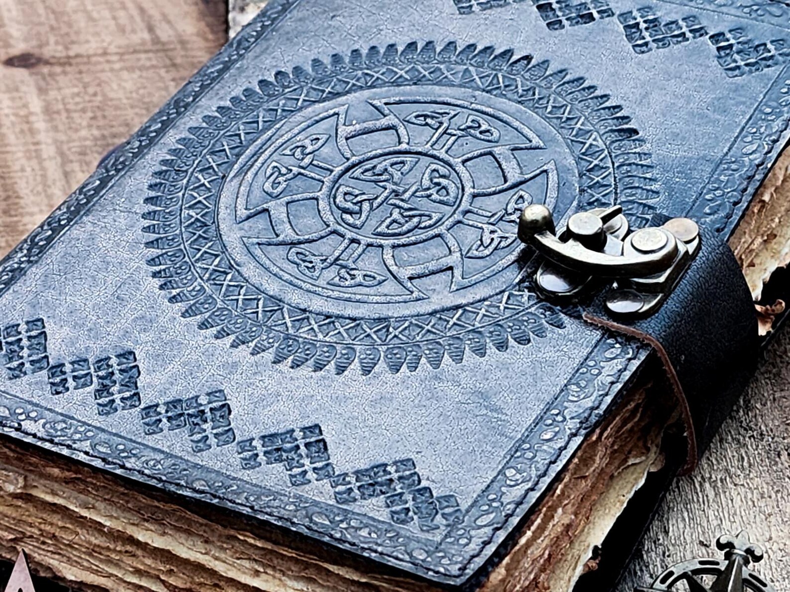 Handmade Leather Journal Spell Scroll Journal Circle of Transmutation ...