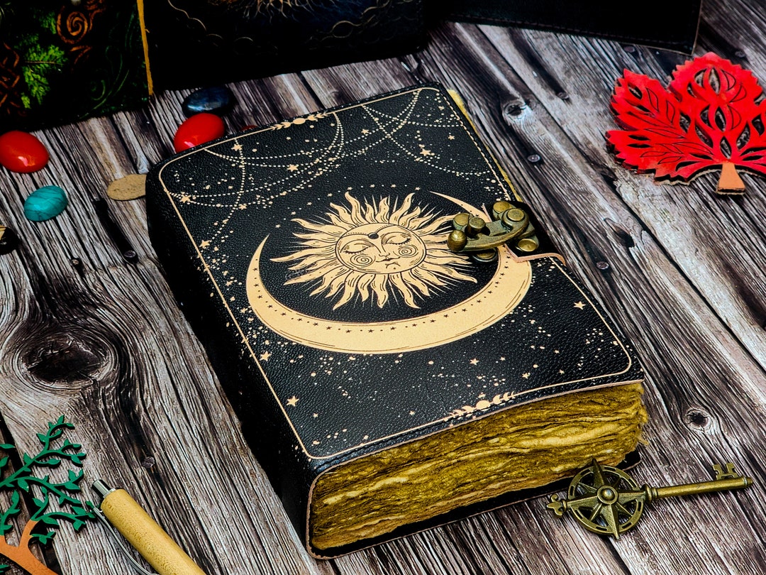 Sun Moon Vintage Book for Men Women 200 Handmade Pepar With Loc for ...