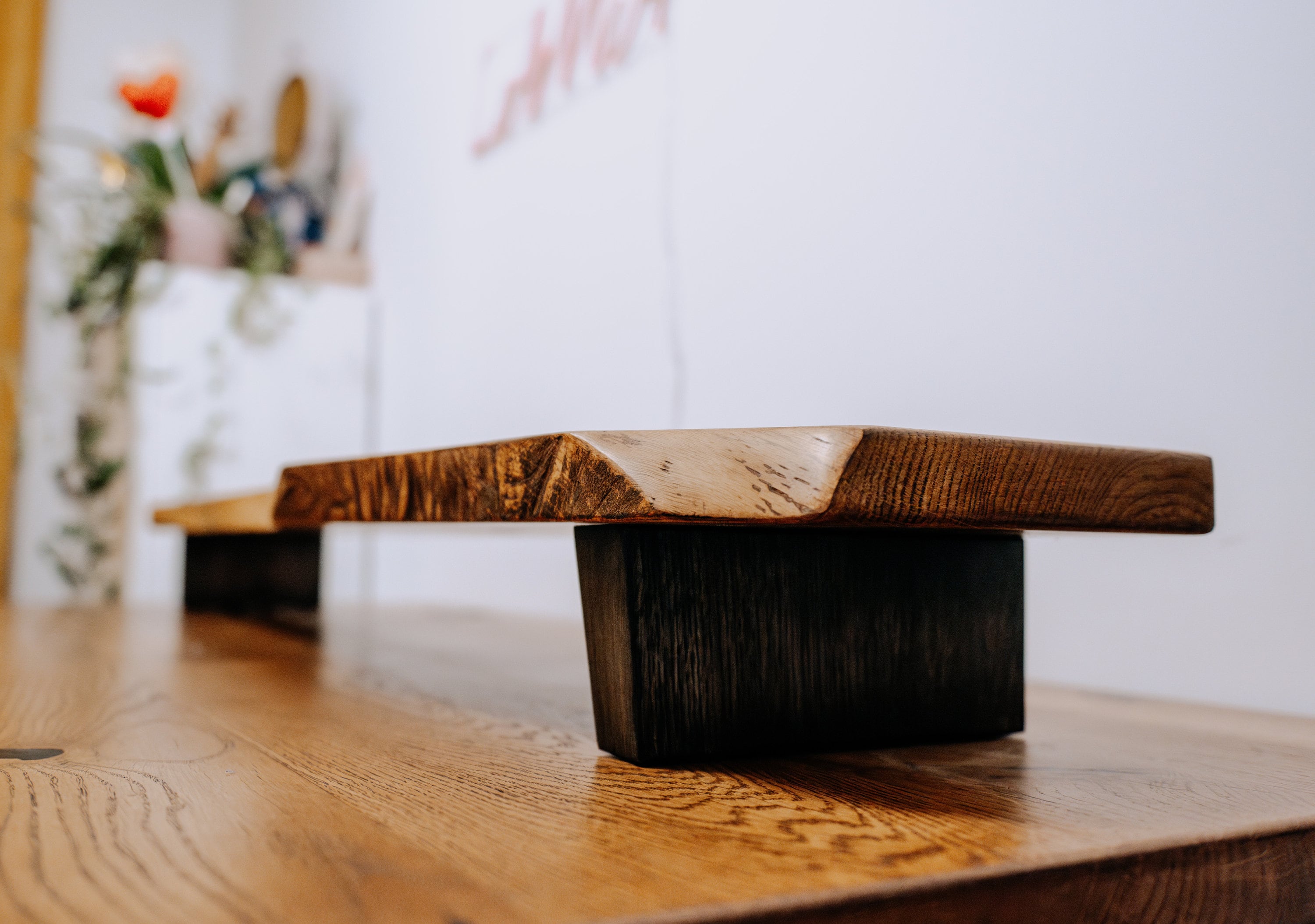 Solid Wood Monitor Stand/ Real Oak/ Stand Sit Desk Accessories/ Imac ...