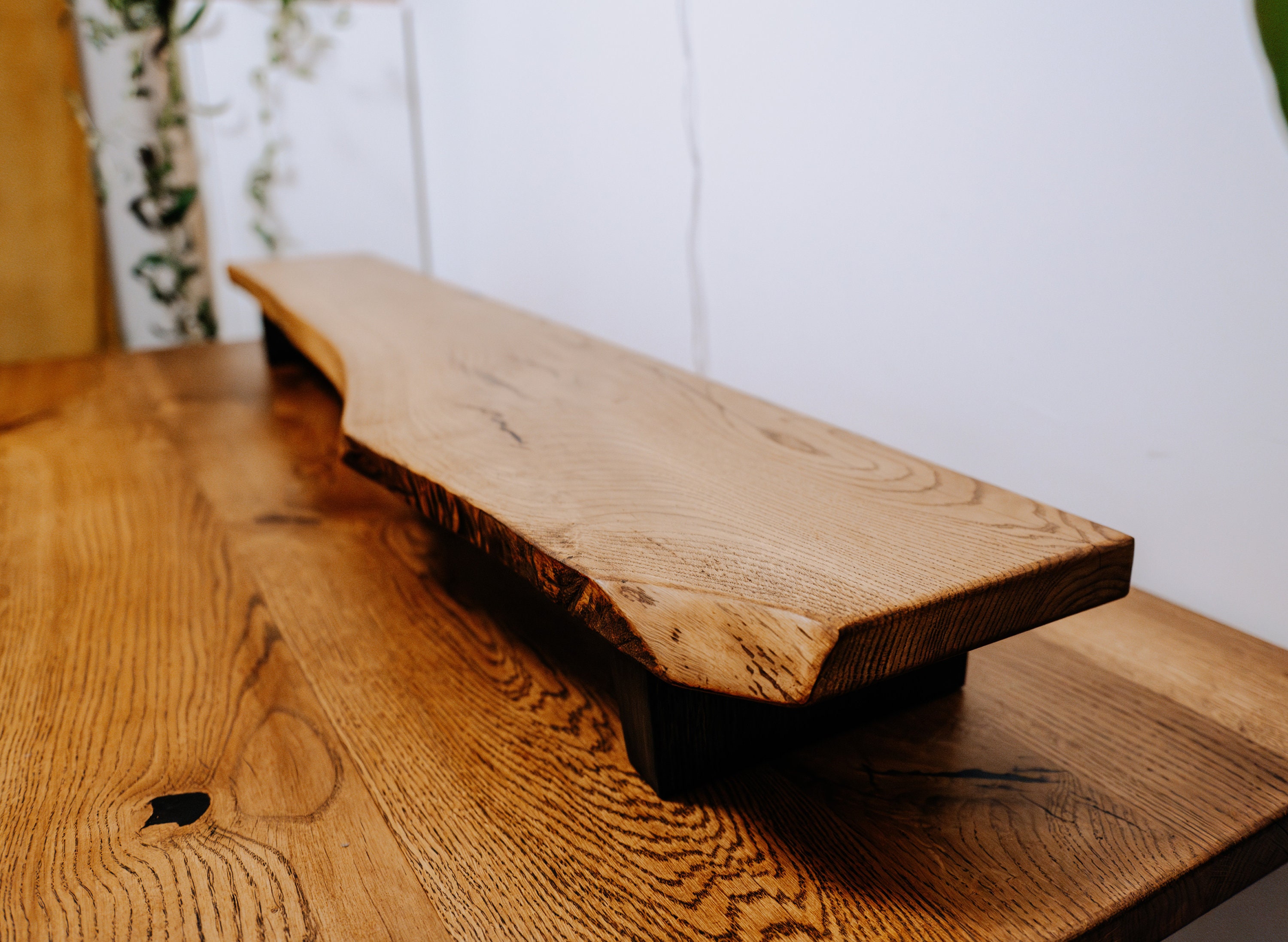 Solid Wood Monitor Stand/ Real Oak/ Stand Sit Desk Accessories/ Imac ...