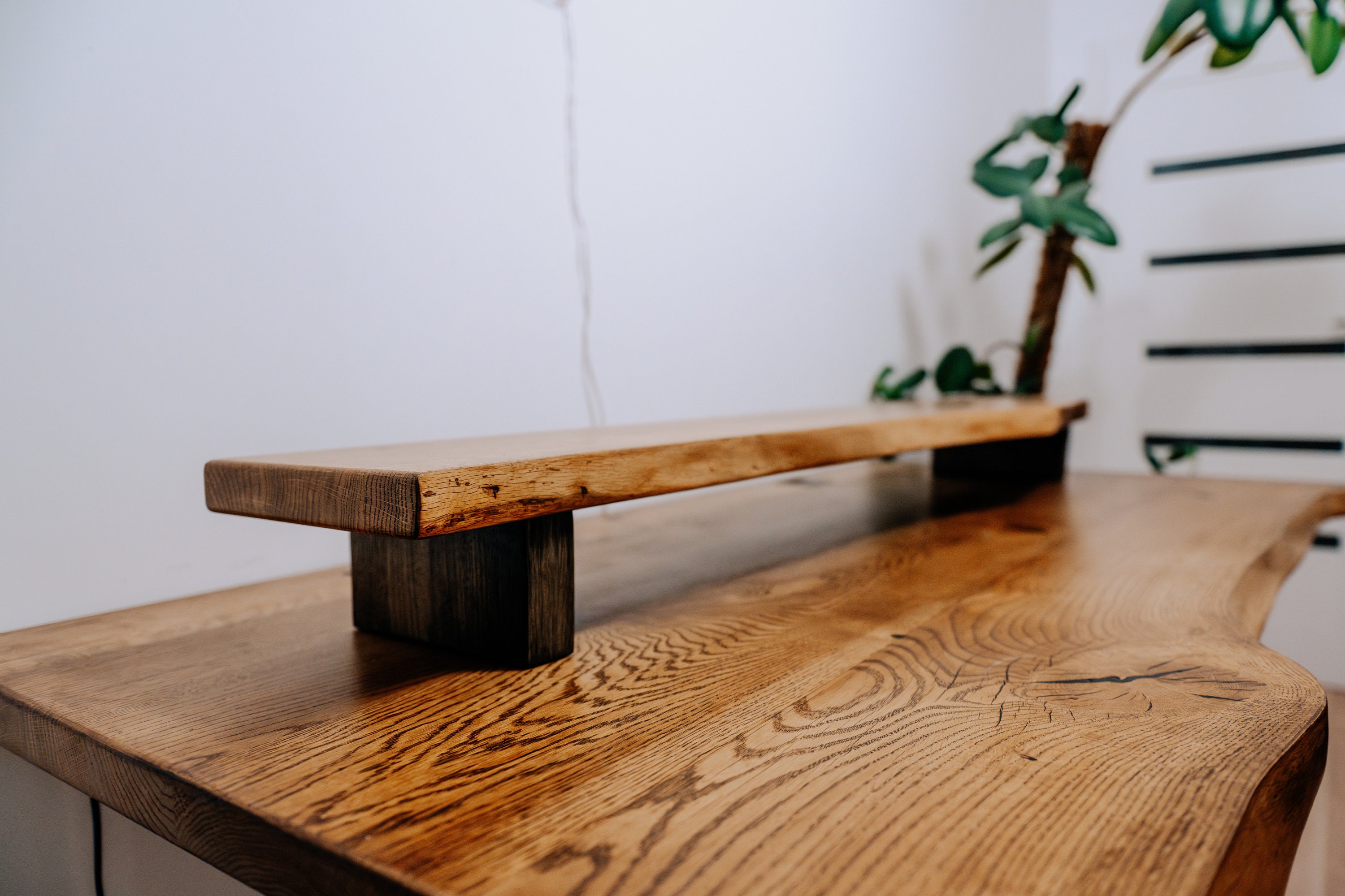 Solid Wood Monitor Stand/ Real Oak/ Stand Sit Desk Accessories/ Imac ...