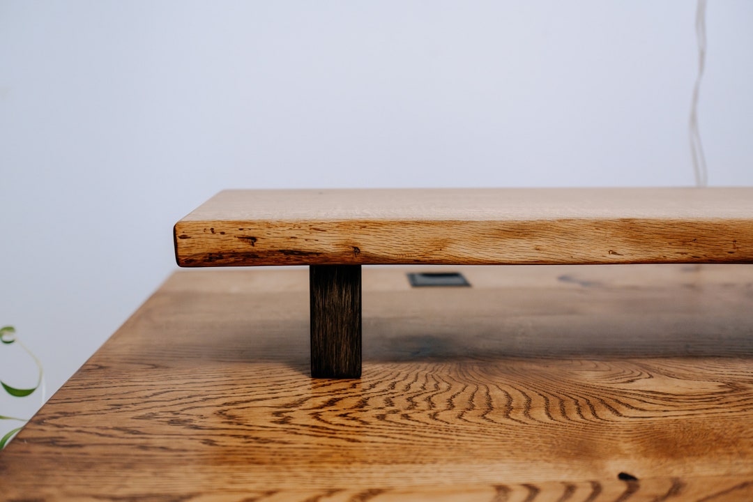 Solid Wood Monitor Stand/ Real Oak/ Stand Sit Desk Accessories/ Imac ...