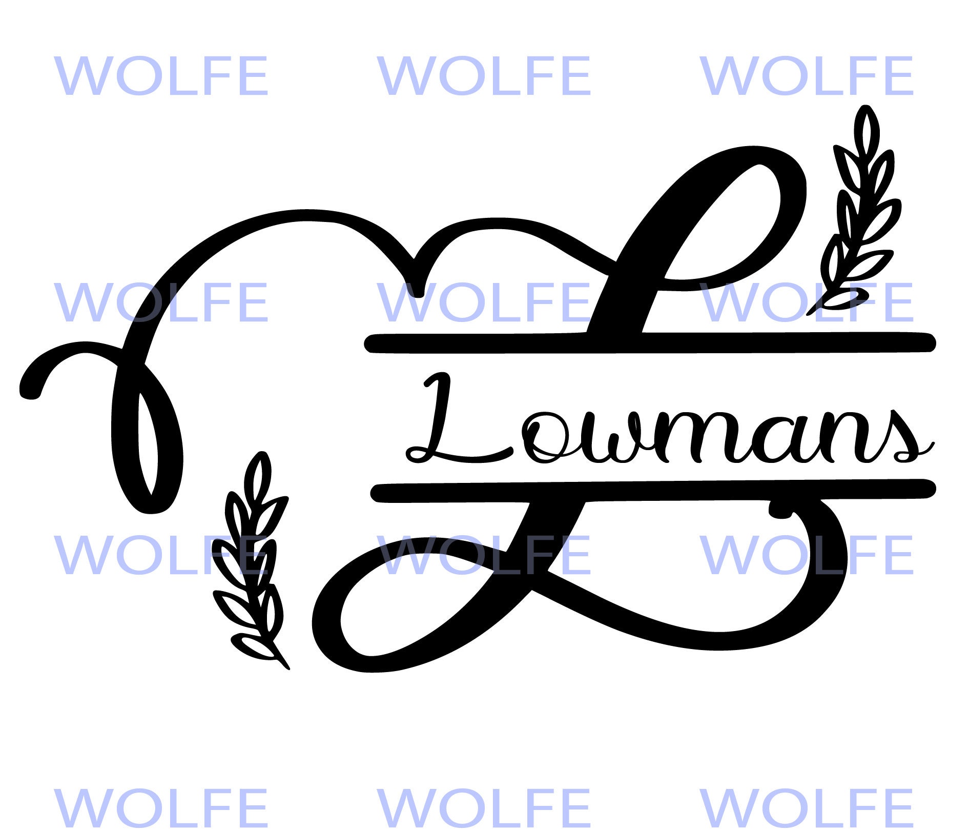 Personalized Monogram Name SVG, PNG, & AI File Bundle - Etsy