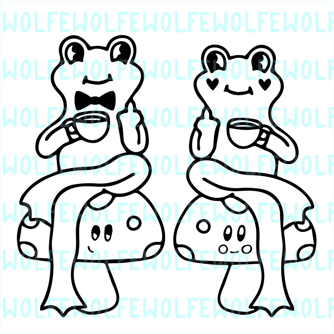 Middle Finger Frogs in Love - SVG, PNG, & AI File Bundle Pack - Etsy