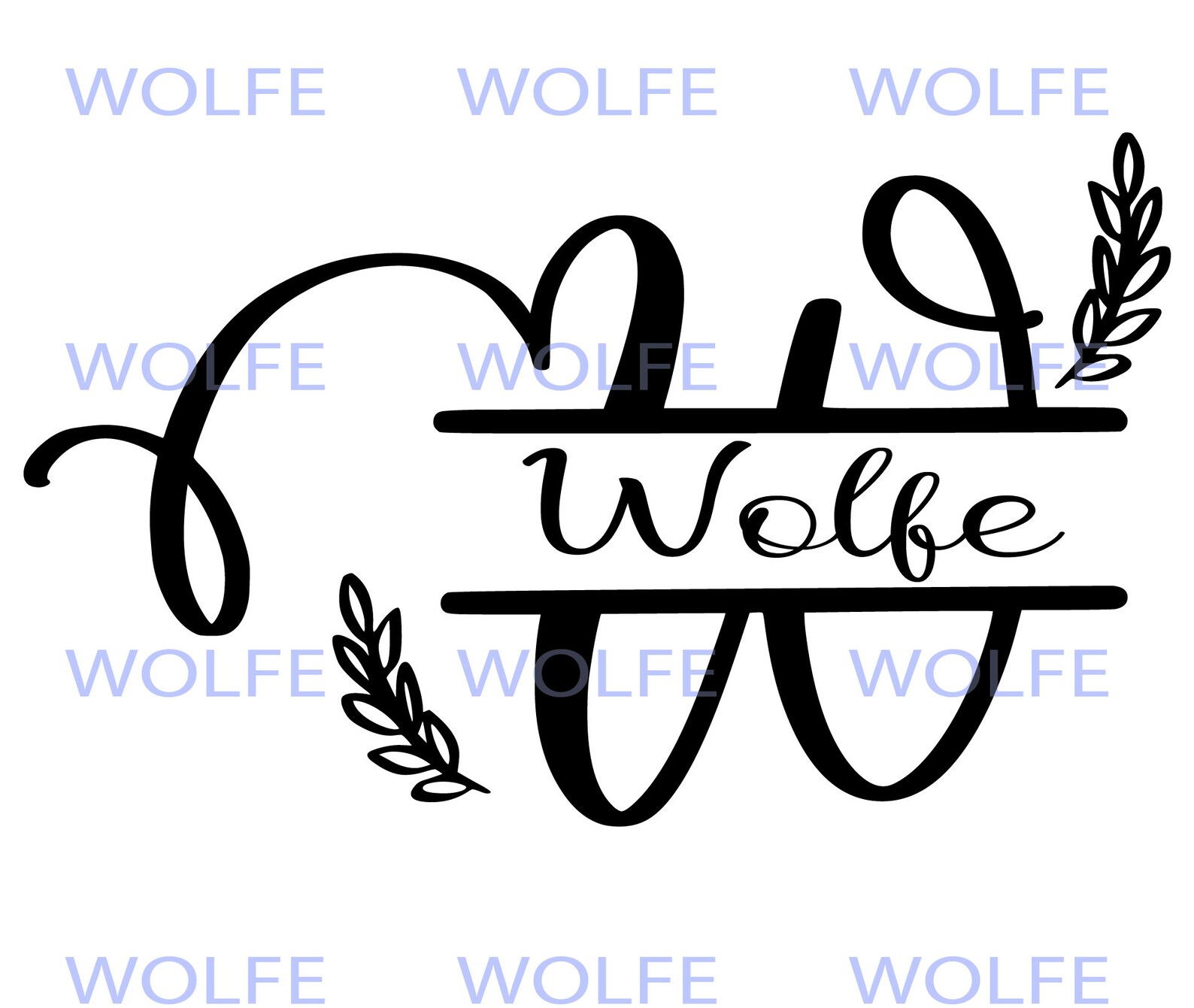 Personalized Monogram Name SVG, PNG, & AI File Bundle - Etsy