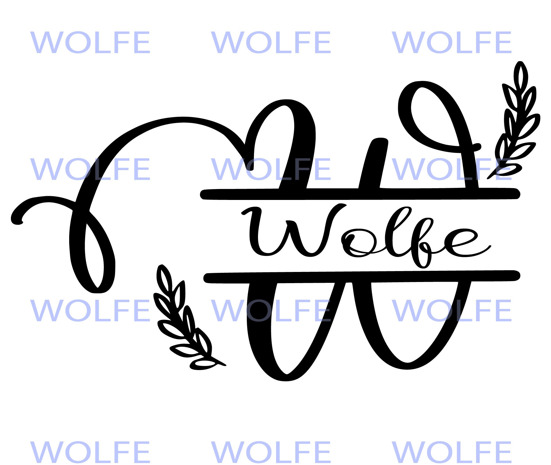 Personalized Monogram Name SVG, PNG, & AI File Bundle - Etsy