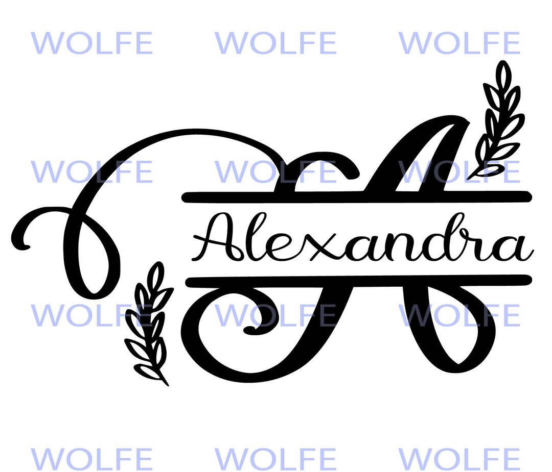 Personalized Monogram Name SVG, PNG, & AI File Bundle - Etsy