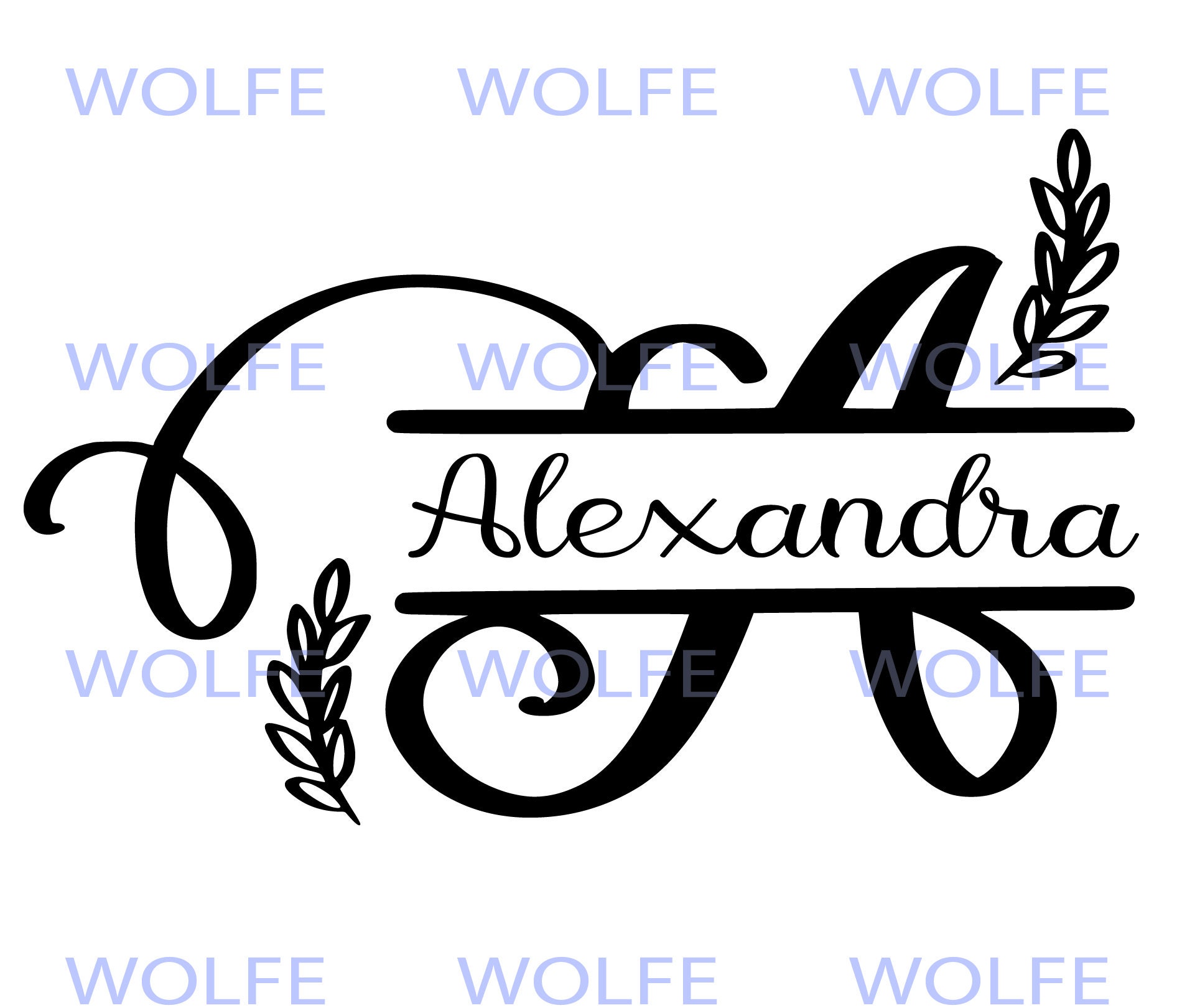 Personalized Monogram Name SVG, PNG, & AI File Bundle - Etsy