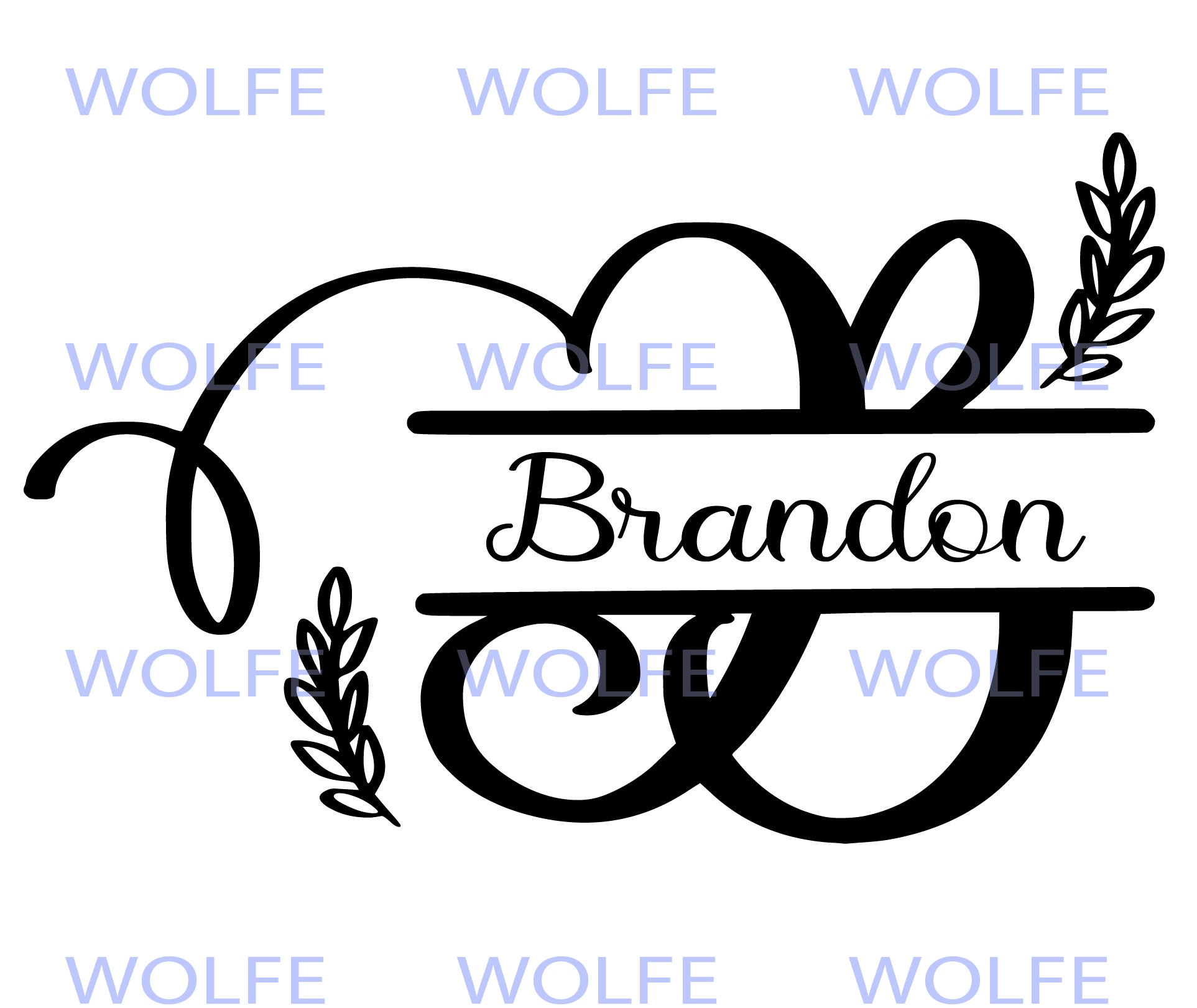 Personalized Monogram Name SVG, PNG, & AI File Bundle - Etsy