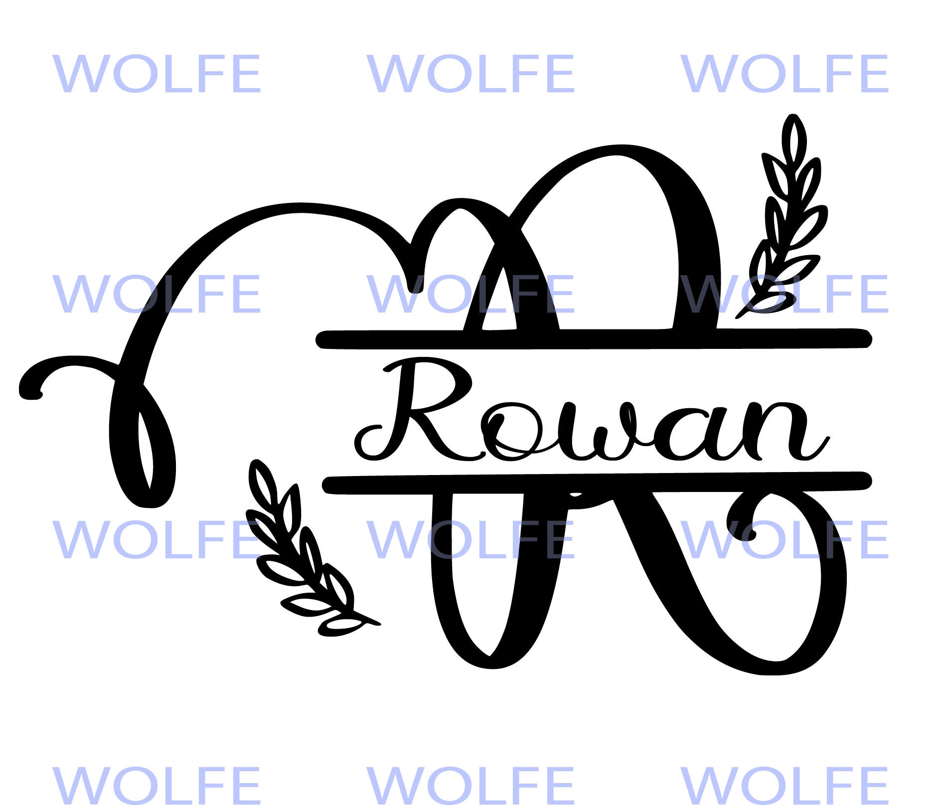 Personalized Monogram Name SVG, PNG, & AI File Bundle - Etsy