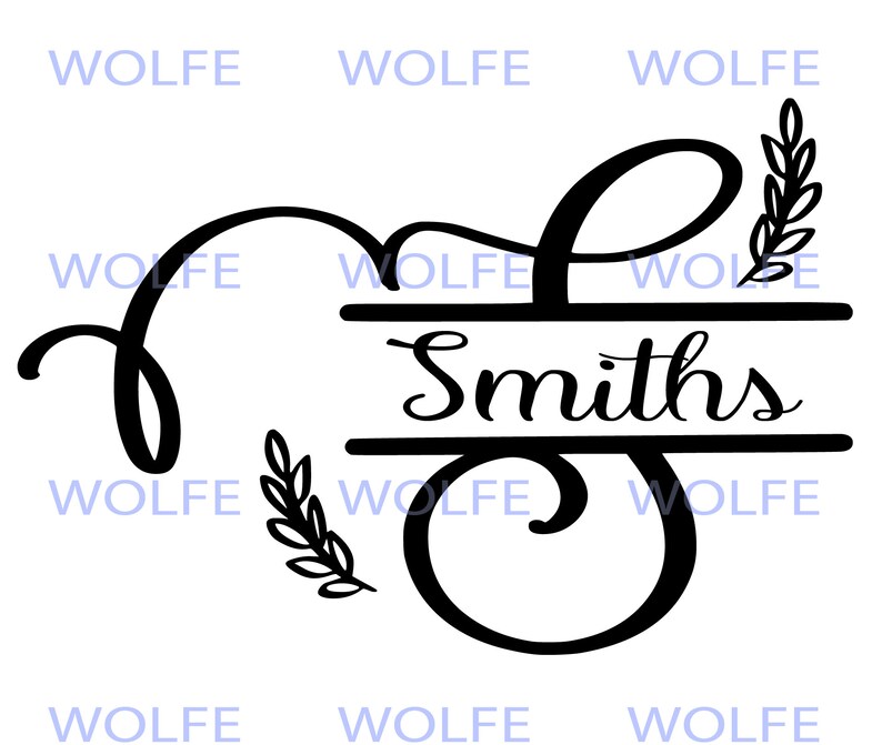 Personalized Monogram Name SVG, PNG, & AI File Bundle - Etsy