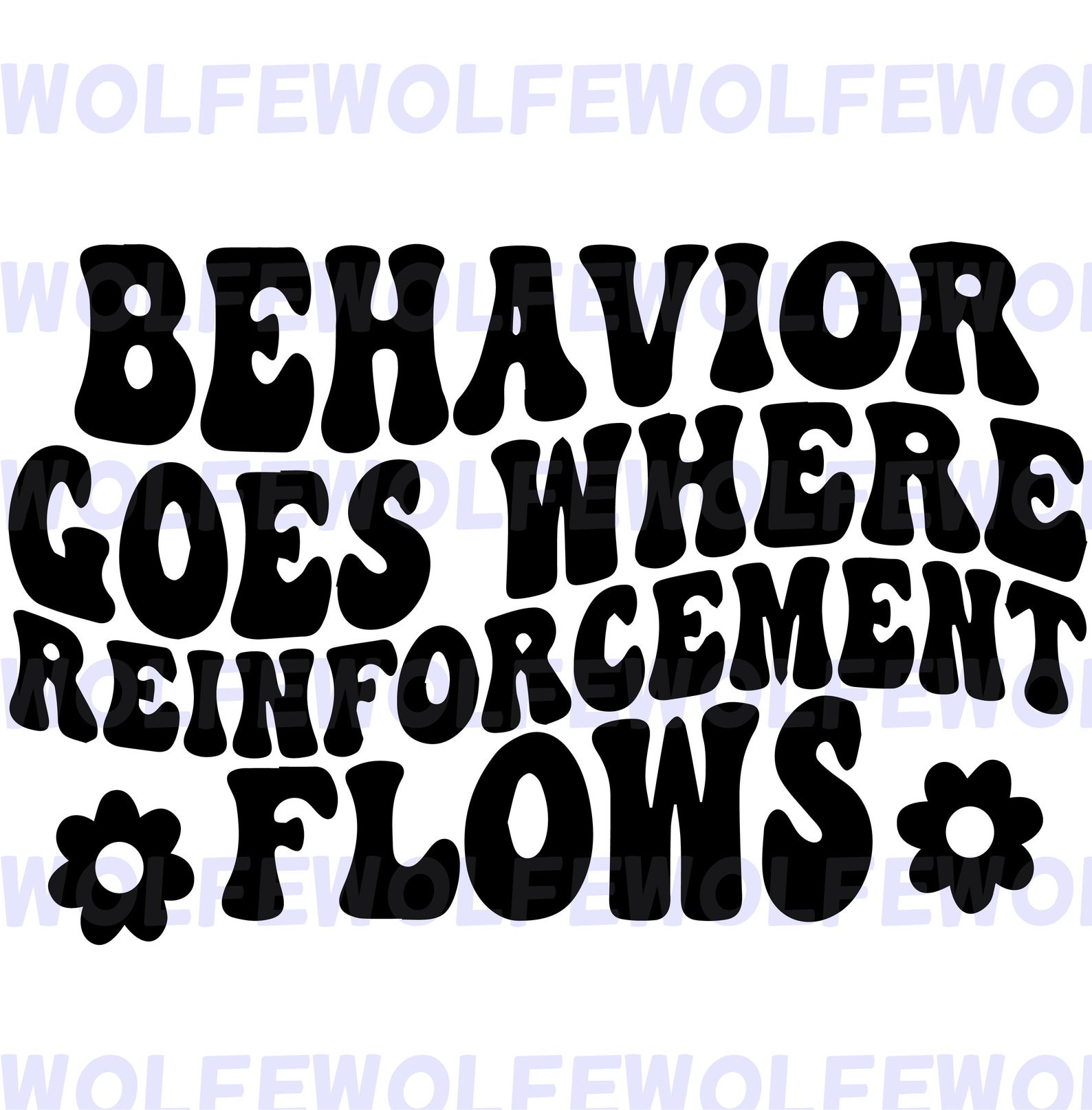 Behavior Goes Where Reinforcement Flows SVG, PNG, & AI File Bundle - Etsy