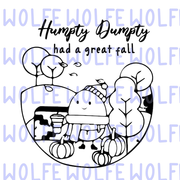 Humpty Dumpty Great Fall Svg - Etsy