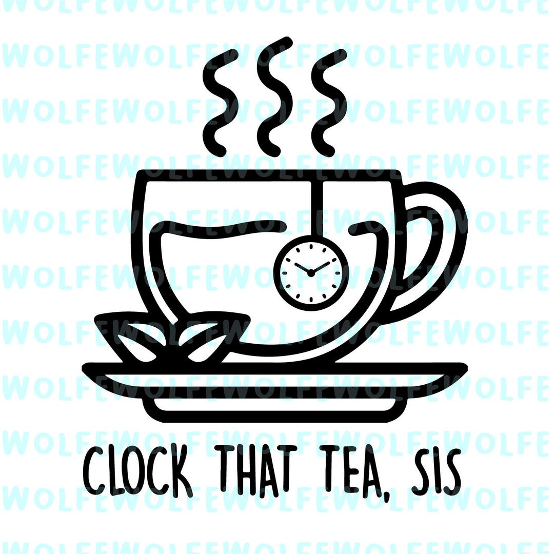 PACK OF 15 - Clock That Tea (5 Pngs, 5 Svgs, & 5 Adobe Illustrator ...