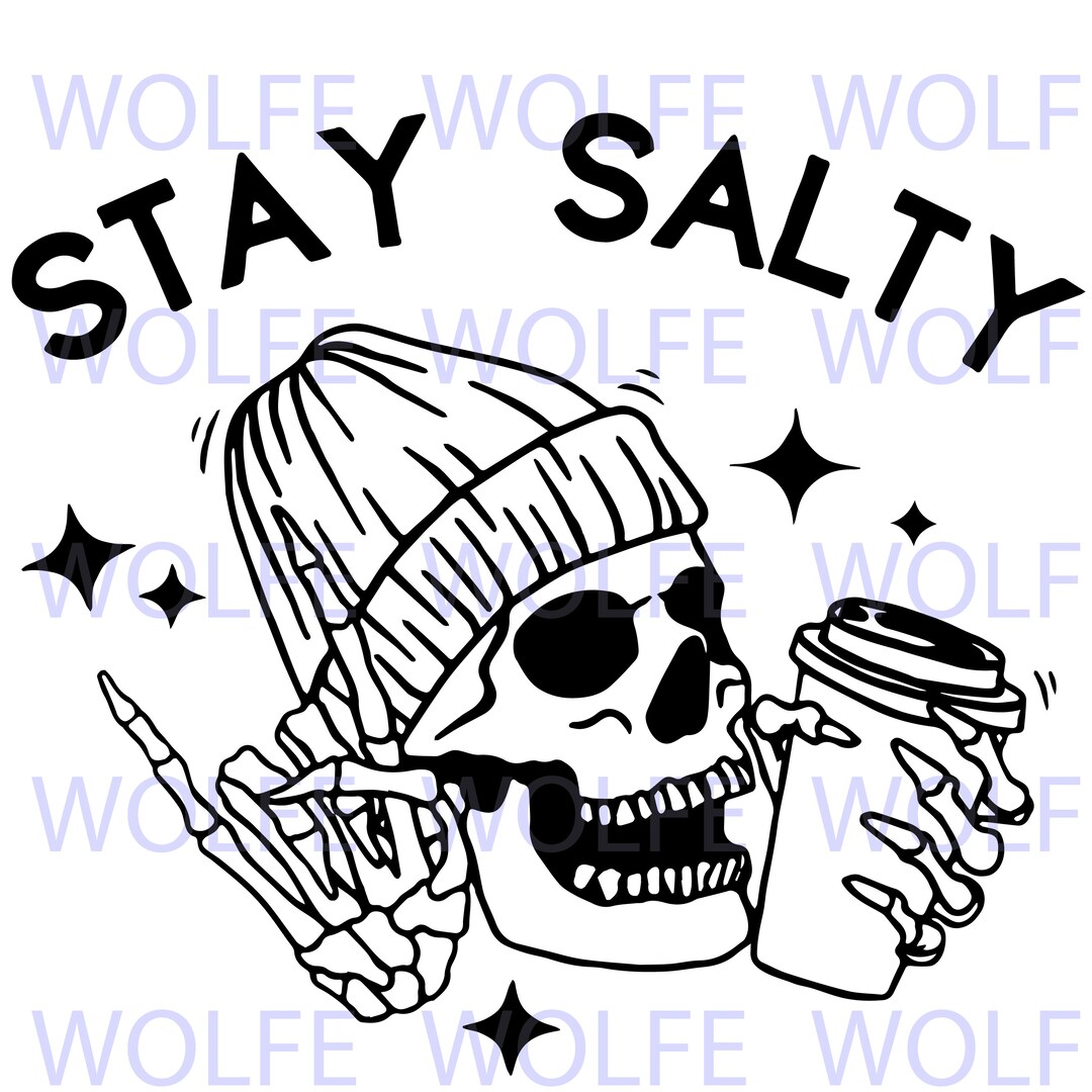 Stay Salty Skeleton - PNG, SVG, and AI File Bundle - Etsy